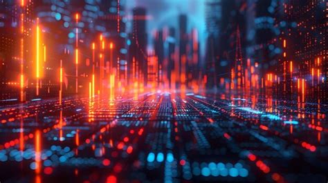 Photo Realistic Ai Business Forecasting Concept Financial Analysts Using Ai Tools To Predict