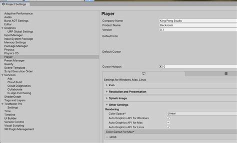 Unity Lighting Settings King Peng Studio