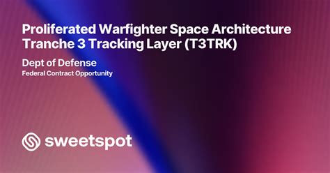 Proliferated Warfighter Space Architecture Tranche 3 Tracking Layer T3trk