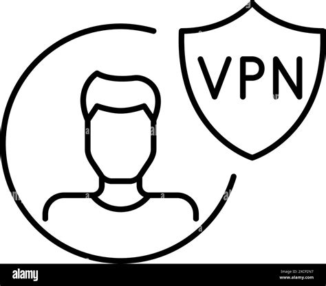 Male User Avatar And Vpn Shield Protected Internet Activity Secure Connection Pixel Perfect