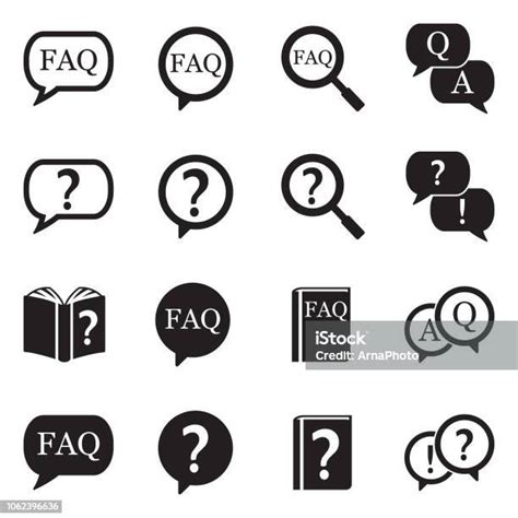 자주 묻는 질문 아이콘입니다 블랙 플랫 디자인입니다 벡터 일러스트입니다 개념에 대한 스톡 벡터 아트 및 기타 이미지 개념 검색 검은색 Istock