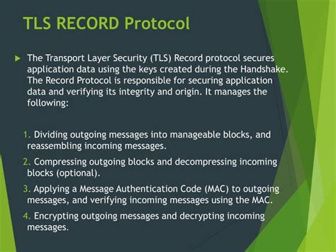 Transport Layer Security Tls Pptx Internet Computing
