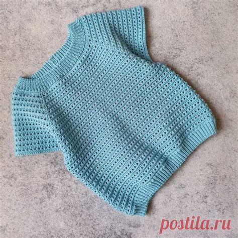 Детская футболка крючком мастер класс Наталья Котова Вязание крючк