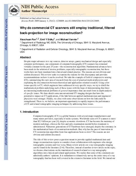 Pdf Why Do Commercial Ct Scanners Still Employ Traditional Filtered