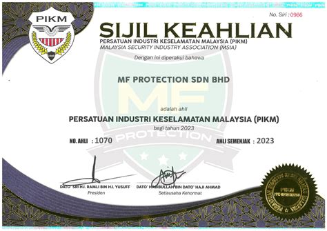 membership mf protection sdn bhd