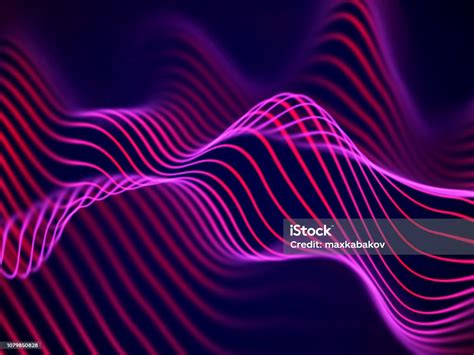 사운드 웨이브의 3d 시각화입니다 큰 데이터 나 정보 개념 빨간 차트 음파에 대한 스톡 벡터 아트 및 기타 이미지 음파 와이어 프레임 모델 3차원 형태 Istock