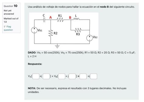 Solved Use Node Voltage Analysis To Find The Equation At