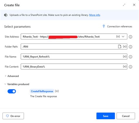 Instance Uploading An Excel File To A SharePoint Folder Or Site Using