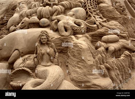 Giant Sand Sculptures Sand Castles By Sand Artist Mn Gowri Mysore