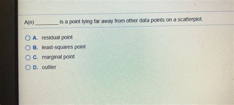 Solved An Is A Point Lying Far Away From Other Data Points