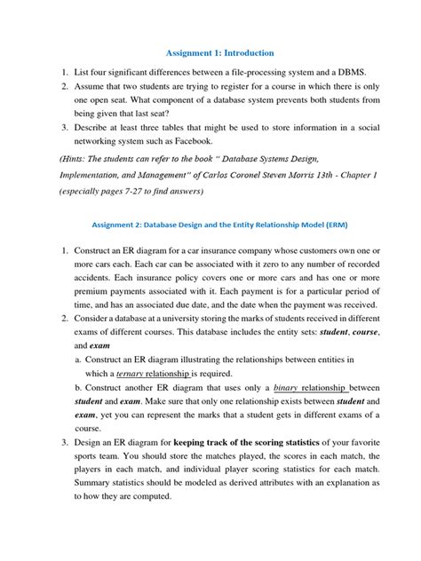 Assignment Db Download Free Pdf Databases