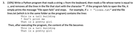 Solved 3 10 Write A Python Program That Reads A String S