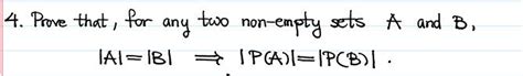 Solved Prove That For Any Two Non Empty Sets A And B A