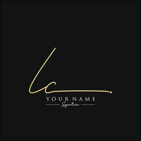 Letter Lc Signature Logo Template Vector 22630924 Vector Art At Vecteezy