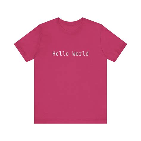 Hello World Shirt Soft Cotton Tshirt Funny Programmer Geek Shirt Etsy