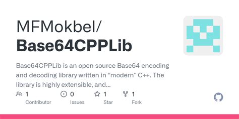 GitHub MFMokbel Base64CPPLib Base64CPPLib Is An Open Source Base64 Encoding And Decoding