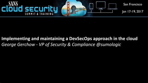 pdf implementing and maintaining a devsecops approach in the