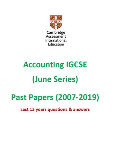 Accounting Paper Igcse At William Justice Blog