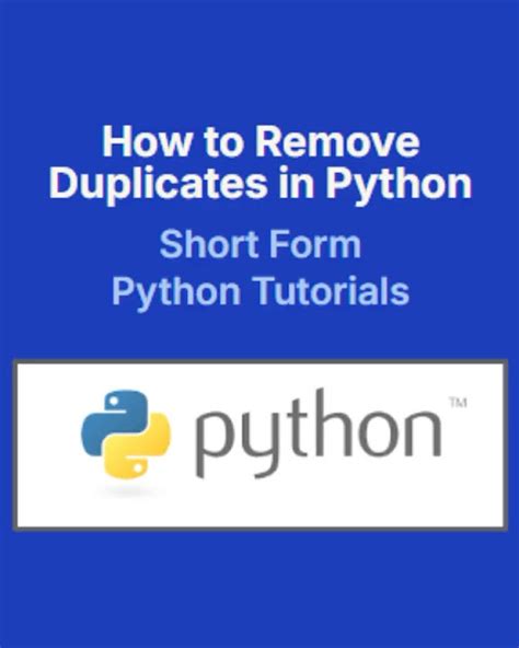 Remove Duplicates From A List In Python One Line Solutions For Interviews And Beginners Youtube
