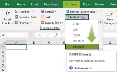 Degrees Function In Excel Formula Examples How To Use