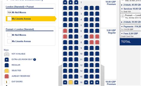 Seat Map Ryanair Boeing B737 800 Seatmaestro 44 Off
