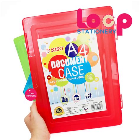 Plastic Transparent File Document Case A4 Size