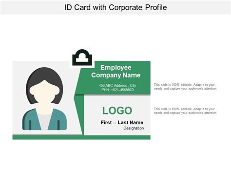Id Card With Corporate Profile Ppt PowerPoint Presentation Infographic Template Templates