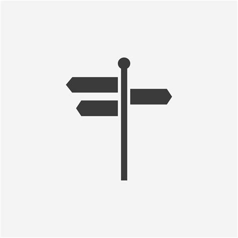 Road Three Way Arrow Direction Icon Isolated Symbol Sign 44277031 Vector Art At Vecteezy