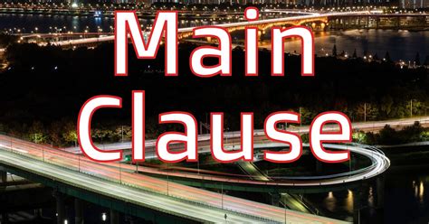 Main Clause LMS 101 Education