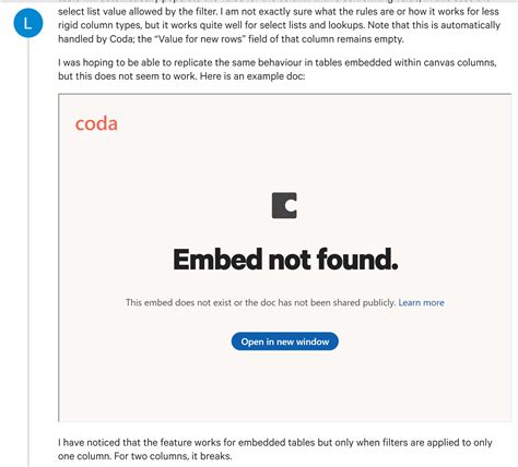 New Rows In A Filtered Table Inside A Canvas Column Dont Automatically