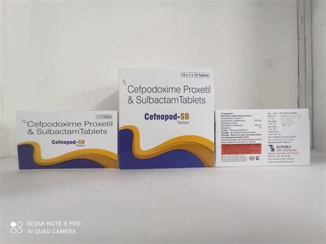 Cefpodoxime Sulbactum Tab At ₹ 5850 Box Cefpodoxime Proxetil And Potassium Clavulanate Tablet In