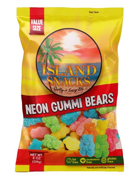 Neon Gummy Bears — Island Snacks