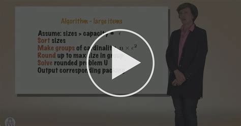Lecture Large Items Analysis Bin Packing Linear Programming And