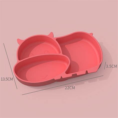 日本购宝宝t餐盘吸盘式婴儿童硅胶吸管碗w分格盘卡通学吃饭训练f 虎窝淘