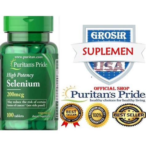 Jual Selenium 200mcg Anti Kanker Anticancer 100 Tablet Puritan Usa Selenium200 100 Lc Shopee