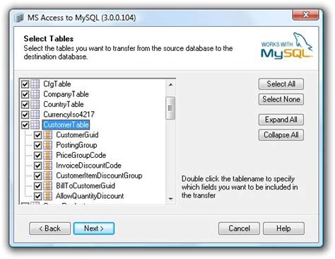converting access database into mysql