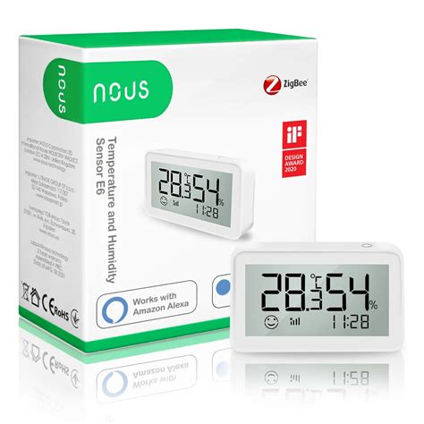 Nous Lcd Temperature And Humidity Sensor E6 Zigbee Compatibility