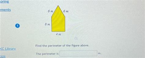 Solved Find The Perimeter Of The Figure Above The Perimeter Chegg