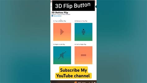 Css3 Animation 3d Flip Button Html Css And Js Codeing Css Html Virelshort Trending Code