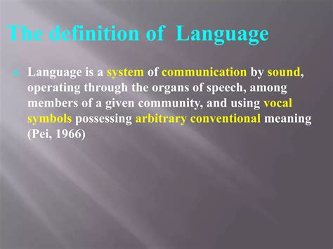 Introduction To Linguistics Lecture 1ppt