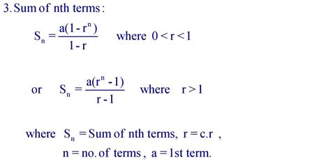 Sequence And Series Formula Formula In Maths