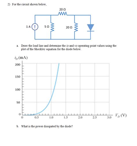 Solved For The Circuit Shown Belowa Draw The Load Line Chegg Com