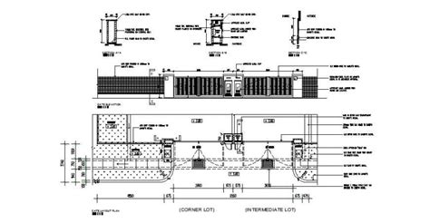 Gate And Fence Of Hospital Elevation Section Plan And Installation Details Dwg File