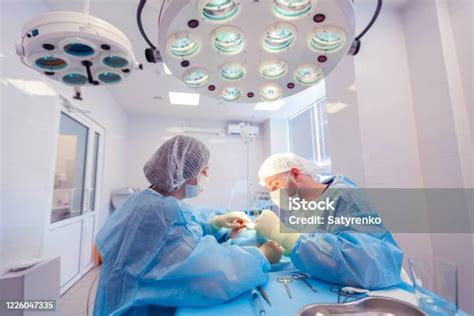 남성 외과 의사는 수술실에서 외과 적 수술을 수행하고 조수는 환자의 상태를 모니터링합니다 가정의 방에 대한 스톡 사진 및 기타 이미지 가정의 방 간호사 건강관리와