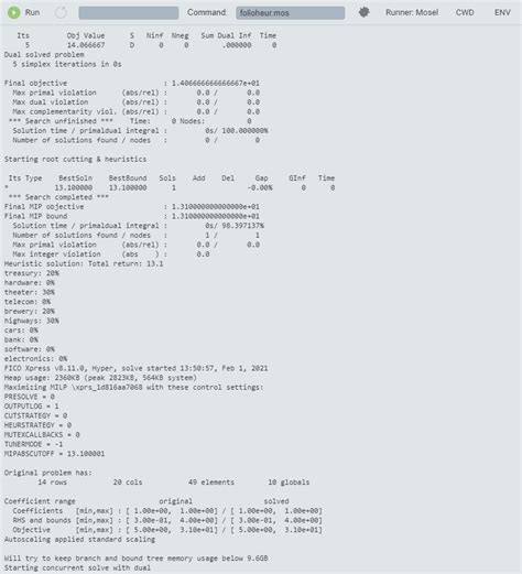 Implementation With Mosel