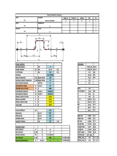 Piping Flexibility Analysis Pdf Density Stiffness