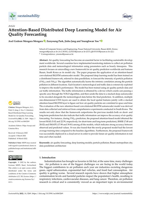 Pdf Attention Based Distributed Deep Learning Model For Air Quality Forecasting