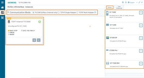 Siemens Plcsims New Interface In Tia Portal V18
