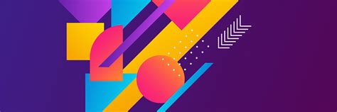 현대 다채로운 블루 오렌지 퍼플 레드 그라디언트 추상 기하학적 복고풍 배너 배경 디자인 선 사각형 삼각형 점 하프톤과 원이있는 추상적 인 배경 벡터 일러스트레이션 다중