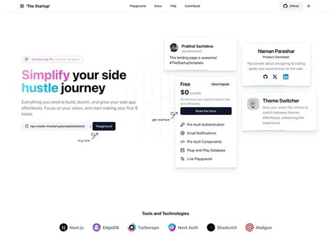 Thestartuptemplate Demo Built At Lightspeed